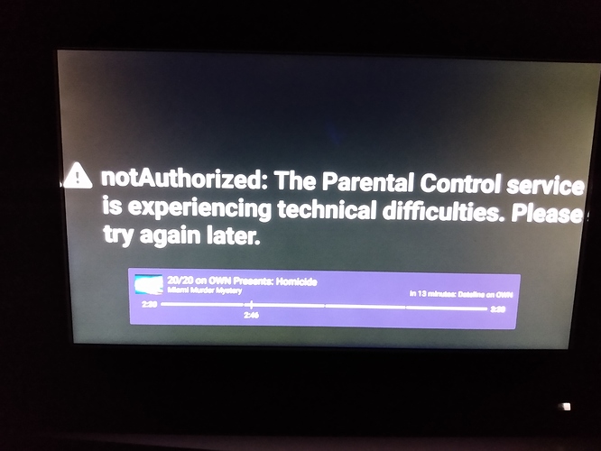 Parental control service store